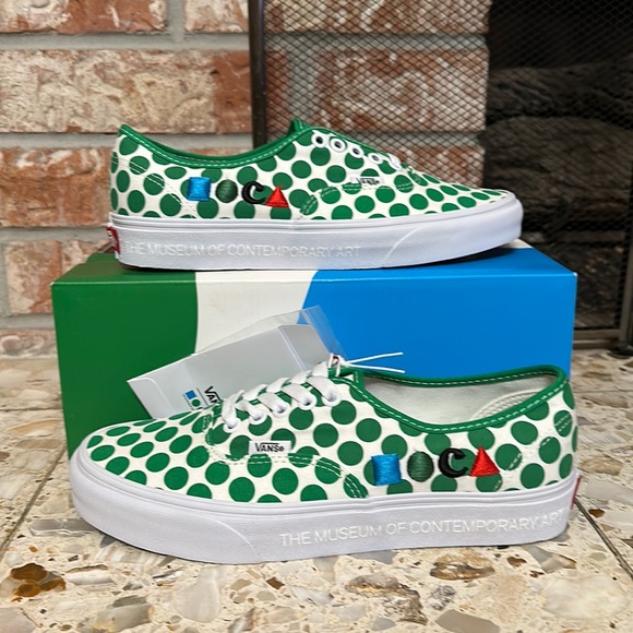 Vans | Shoes | Vans X Moca Authentic Green Logo Sneaker | Poshmark